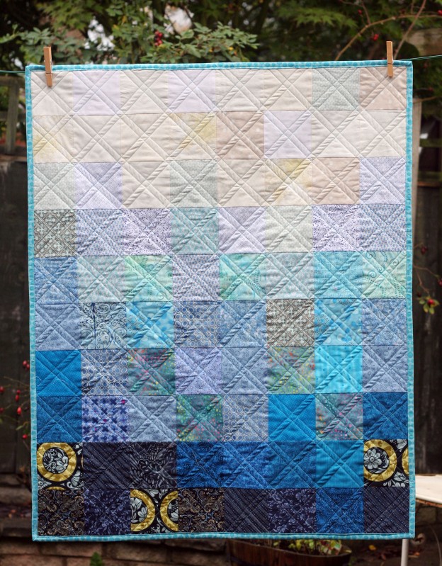 Blue Squares Baby Quilt